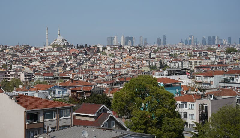 View of Istanbul in Turkiye Stock Image - Image of cityscape, urban ...