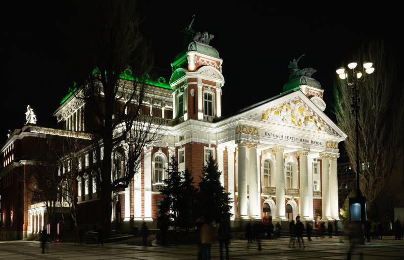 View of the Ivan Vazov National Theatre Stock Photo - Image of famous ...