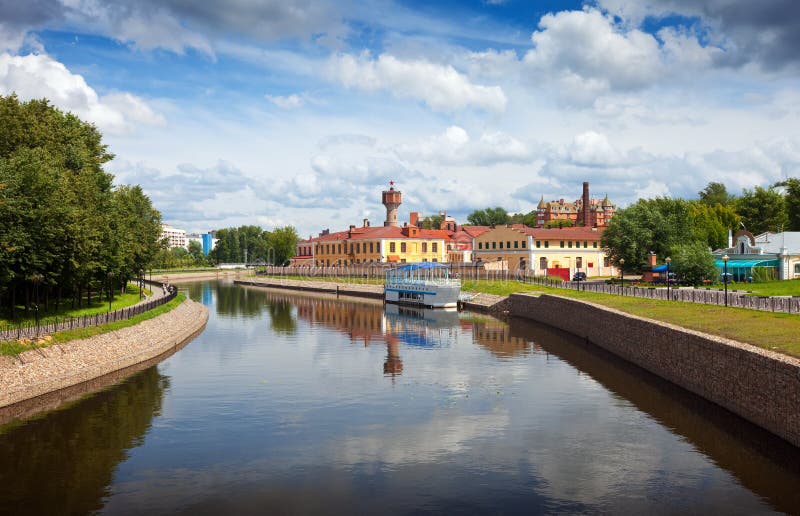 View of Ivanovo with River Uvod Stock Image - Image of river ...