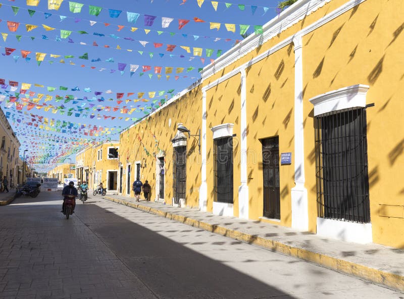 View of Izamal, Beautiful Town with Yellow Buildings Editorial ...