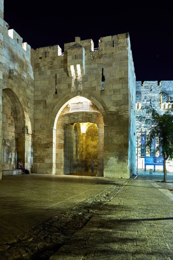 View of the Jaffa Gate in Jerusalem Stock Image - Image of famous, gate ...