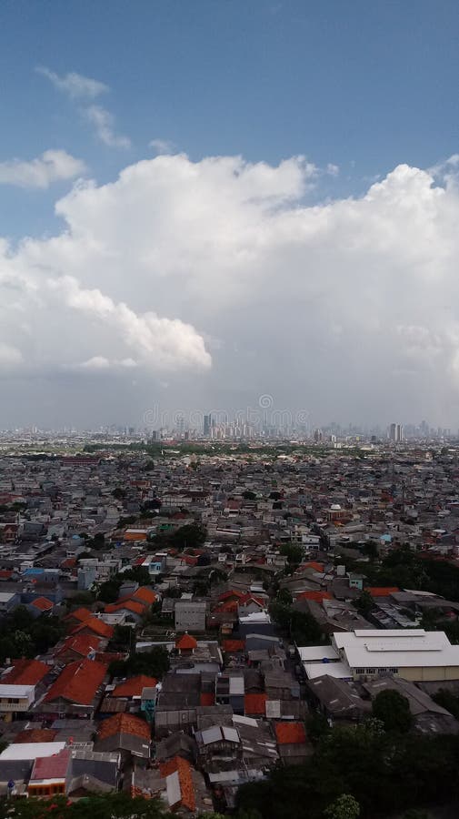 View of Jakarta City from One Corner in West Jakarta Stock Image ...
