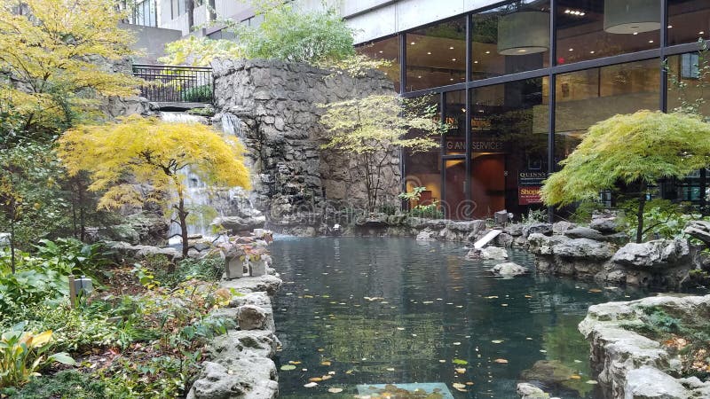 Toronto Hilton Hotel Garden Editorial Stock Image - Image of people ...