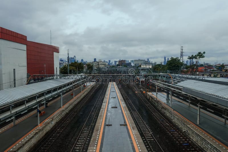 The View of Jatinegara Central Station in West Java. Editorial Photo ...