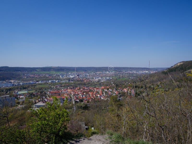 View of Jena in Thuringia stock image. Image of hiking - 217626085