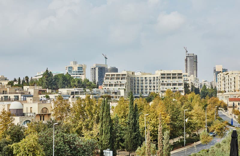 View of the Jerusalem District of Yemin Moshe Editorial Stock Photo ...