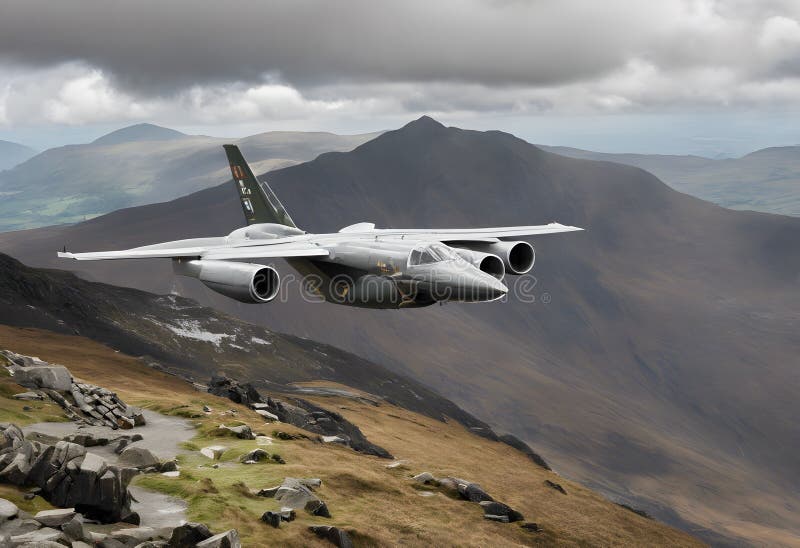 A view of a Jet Fighter stock illustration. Illustration of airliner ...