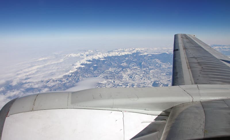 View from a jet plane stock photo. Image of mountain - 18839266