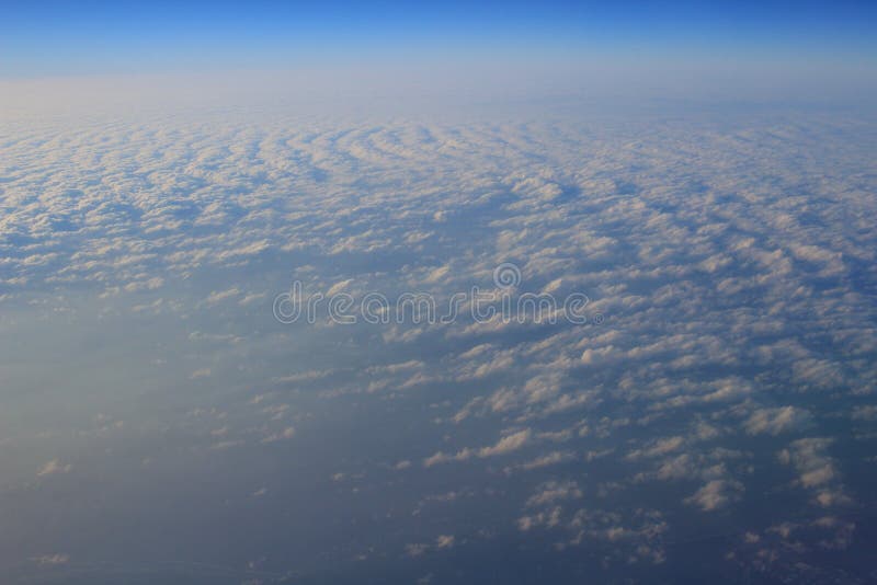 View of Jet Plane Wing with Cloud Patterns Stock Image - Image of ...