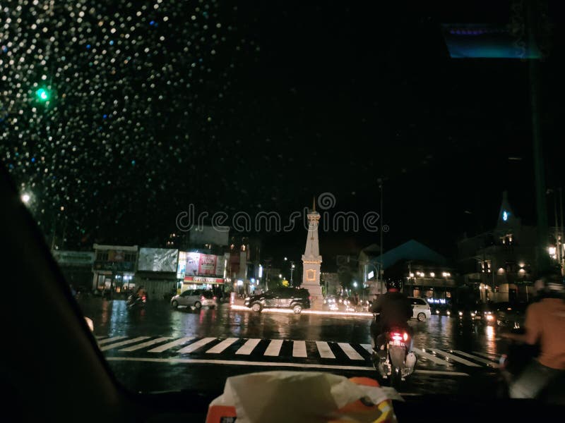View jogja at night editorial stock image. Image of landmark - 223269999