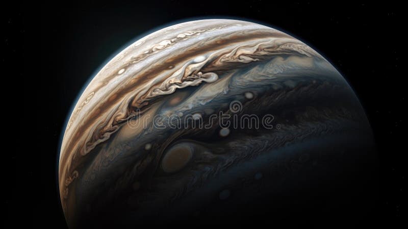 View of Jupiter from Space. Cosmic Background. Generative AI. Stock ...