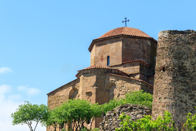 View on the Jvari Monastery in Georgia Stock Image - Image of orthodox ...