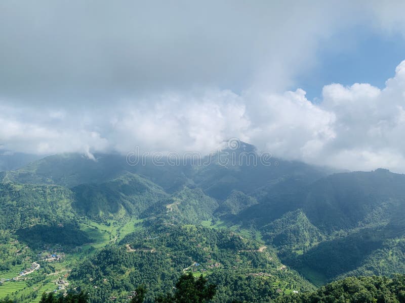Kahun View Tower Pokhara View Stock Image - Image of clouds, pokhara ...