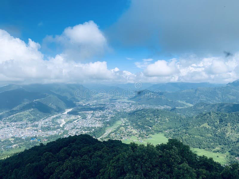 Kahun View Tower Pokhara View Stock Image - Image of greenery, asia ...