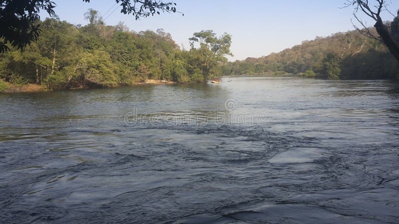 View of Kali River or Kali Nadi River at Dandeli,Karnataka, India Stock ...