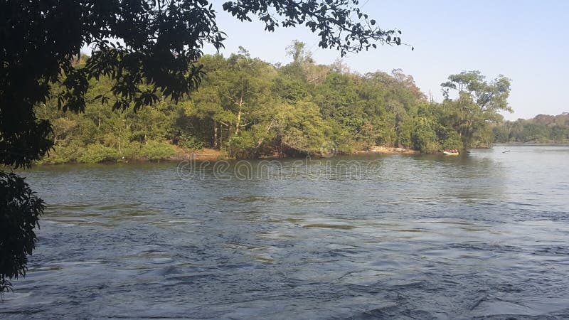 View of Kali River or Kali Nadi River at Dandeli, Karnataka, India ...