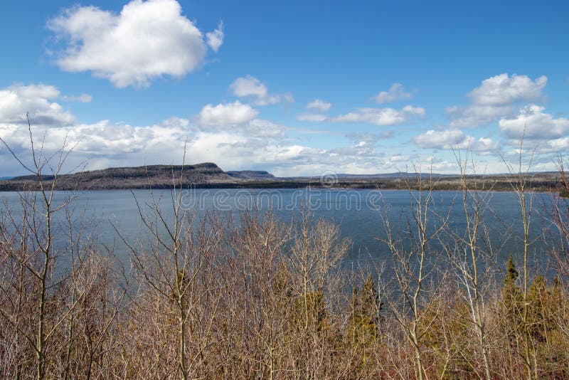 View of Kama Bay from Highway 17, Thunder Bay District, Ontario, Canada ...