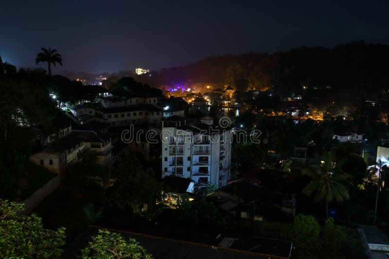 View of Kandy in the night stock photo. Image of asia - 104624730