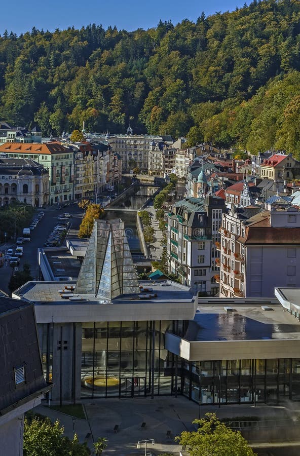 View of Karlovy Vary, Czech Republic Stock Image - Image of tepla ...