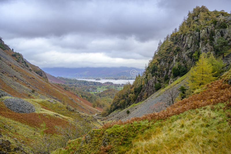 View Towards Keswick and Derwent Water Stock Image - Image of keswick ...