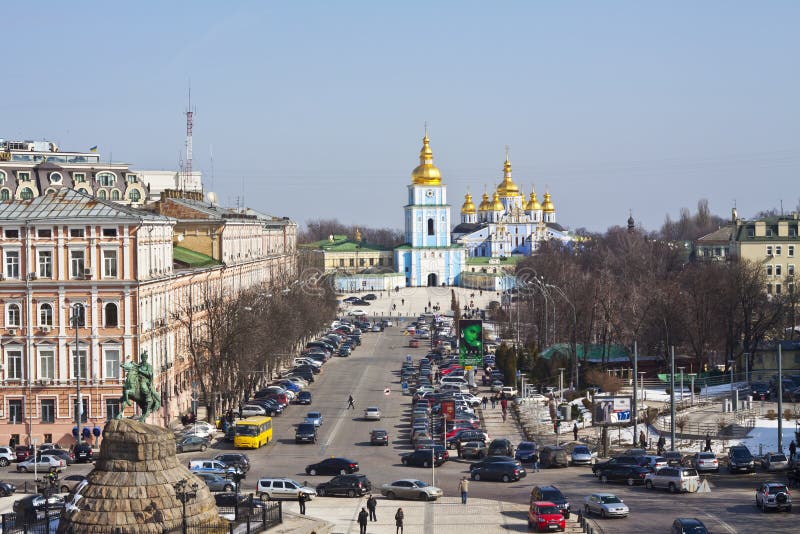 View on Kiev street editorial stock image. Image of kiev - 19656774