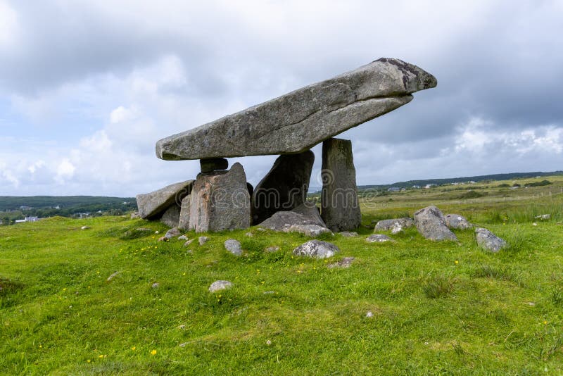 View of the Kilclooney Dolmen in County Donegal in Ireland Editorial ...