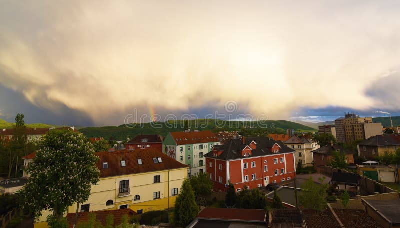 View for Klise Part of Town Editorial Photo - Image of construction ...