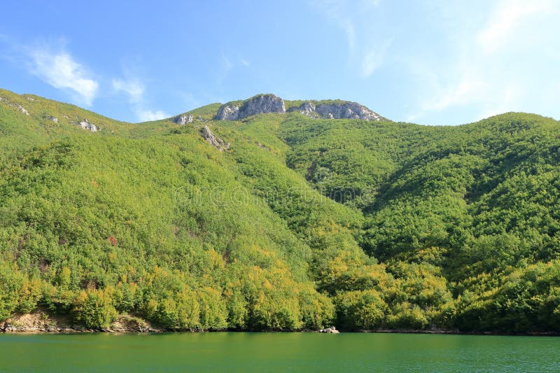 View of Koman Lake in Albania Stock Photo - Image of hiking, attraction ...