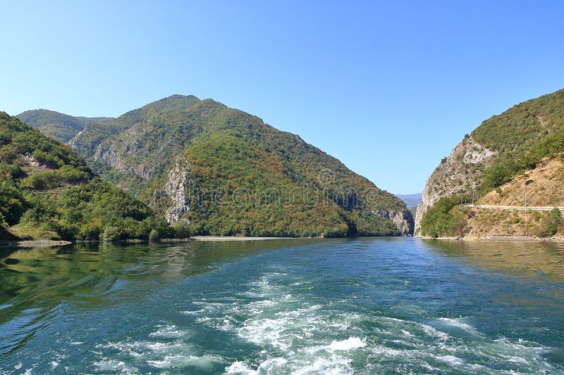 View of Koman Lake in Albania Stock Image - Image of water, drin: 315106499