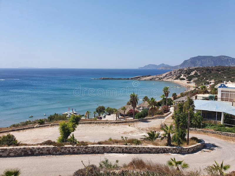View at Kos Beach stock image. Image of islet, island - 232488417