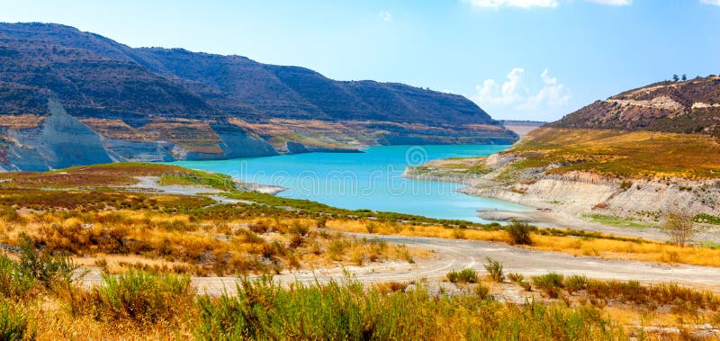 Kouris Dam with Reservoir, the Largest of a Network of 107 Dams, 15 Km ...