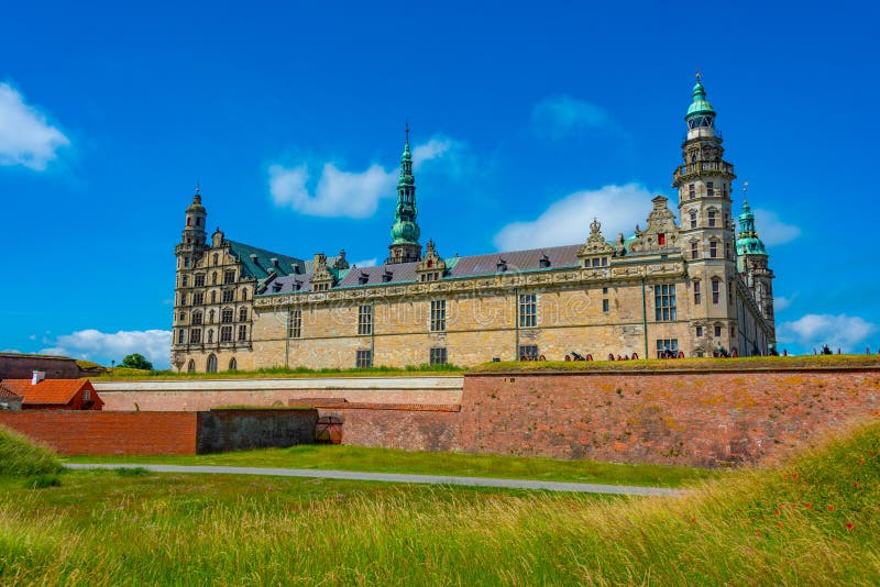 View of the Kronborg Castle at Helsingor, Denmark Stock Image - Image ...