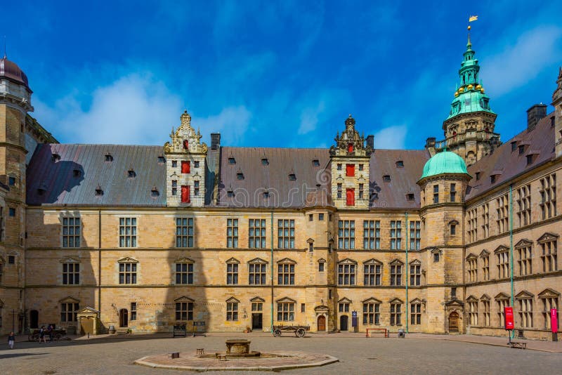 View of the Kronborg Castle at Helsingor, Denmark Stock Photo - Image ...