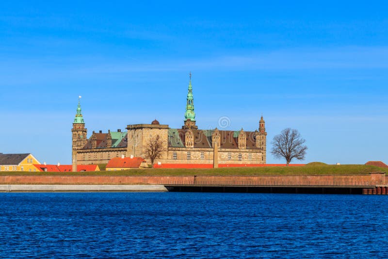 View of Kronborg Castle and Oresund Strait in Helsingor Elsinore ...