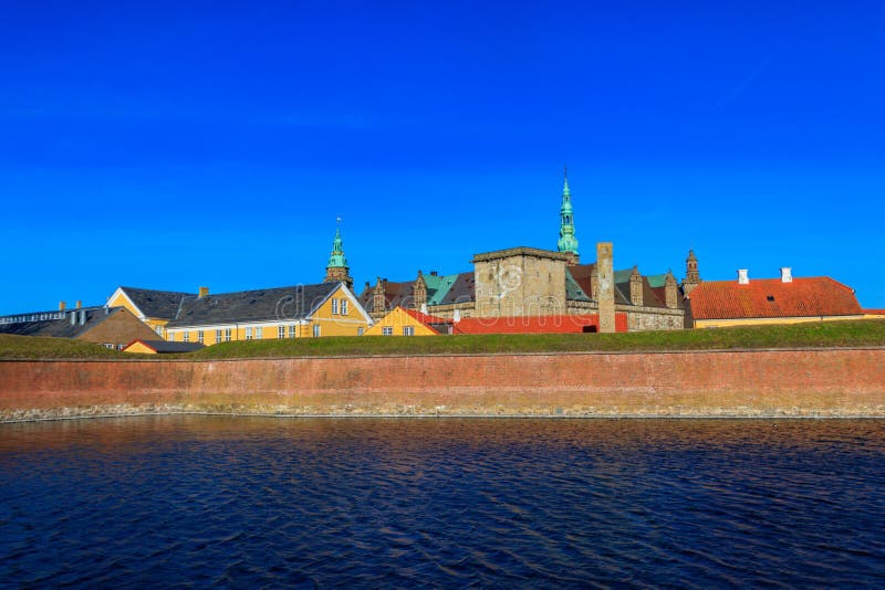 View of Kronborg Castle and Oresund Strait in Helsingor Elsinore ...