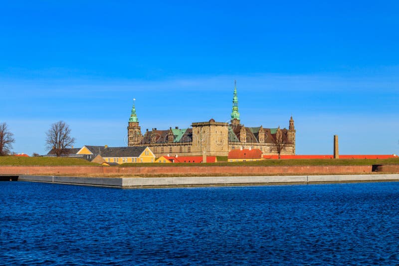 View of Kronborg Castle and Oresund Strait in Helsingor (Elsinore ...