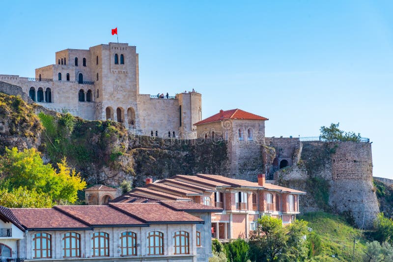 View of Kruja Castle in Albania Stock Image - Image of balkan, kruje ...