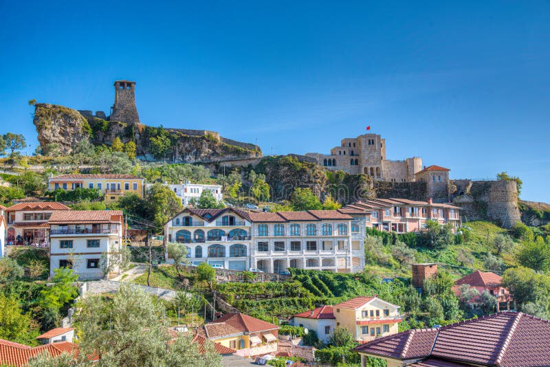View of Kruja Castle in Albania Stock Photo - Image of scenic, ancient ...