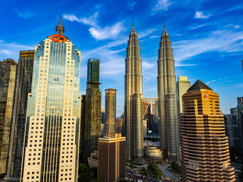 View of Kuala Lumpur Downtown with Petronas Twin Towers Editorial Image ...