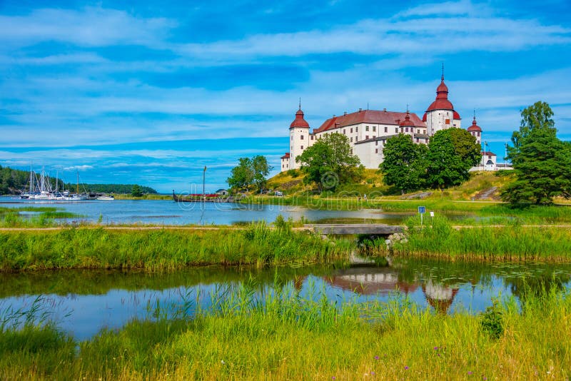 View of Lacko Castle in Sweden Stock Image - Image of panorama ...