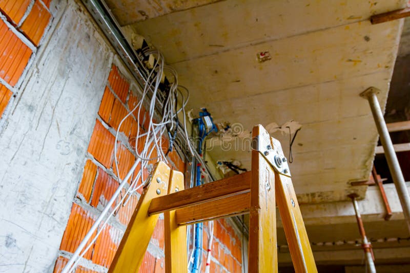 Cable Tray with Installation Cables between Floors in Building Stock ...