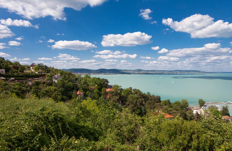 The Beach of Lake Balaton with Rose Trellis Stock Photo - Image of ...