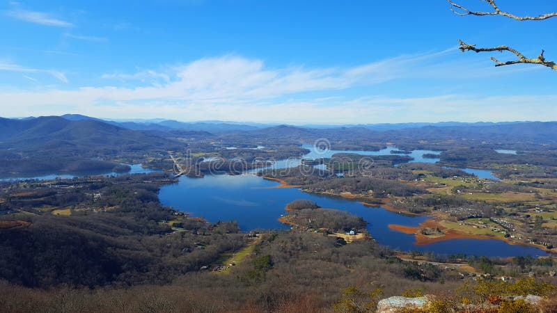 View of Lake Chatuge from Bell Mountain Stock Photo - Image of ...