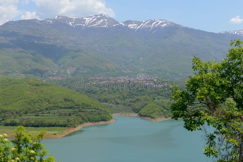 View at Lake Debar on North Macedonia Stock Image - Image of mountains ...
