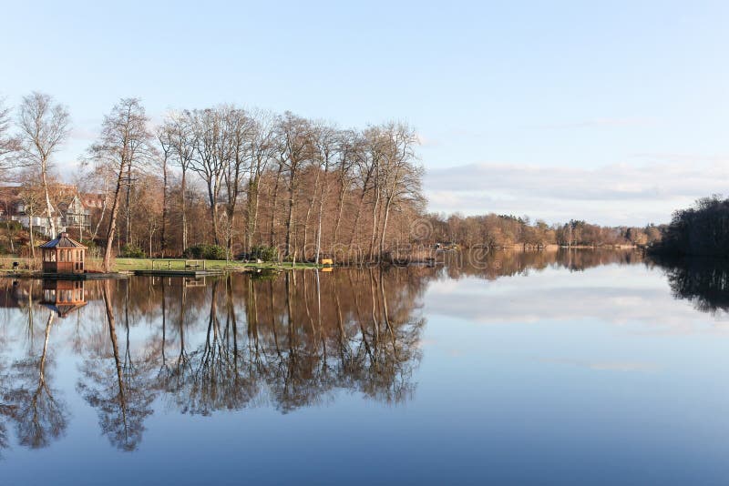 View of the lake in Ry stock photo. Image of leisure - 212481228