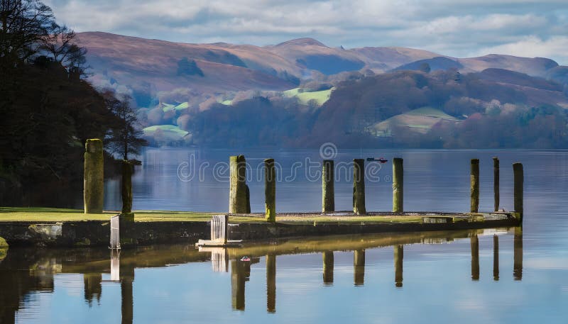 Windermere, Lake District, UK Landscape. Ai Generative Stock ...