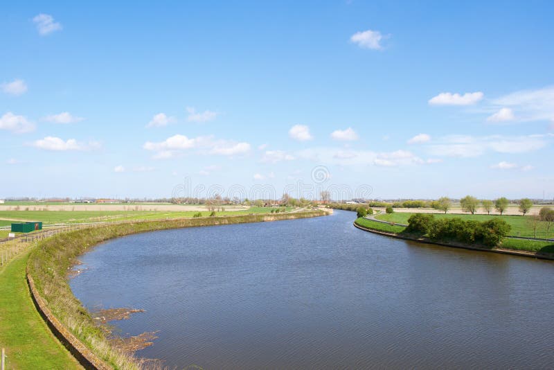 A View of the Landscape of the River Yzer Stock Photo - Image of ...