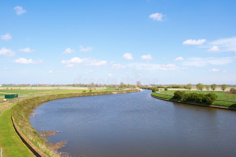 A View of the Landscape of the River Yzer Stock Photo - Image of ...