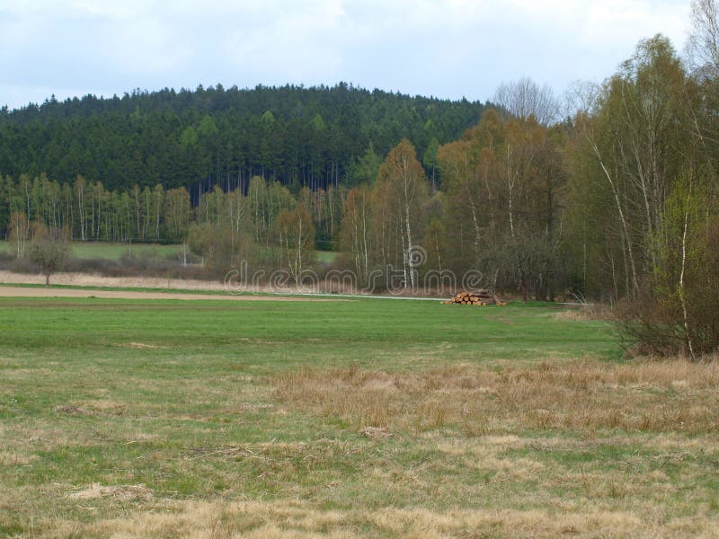 View on the Landscape of South Bohemia Stock Image - Image of meadow ...