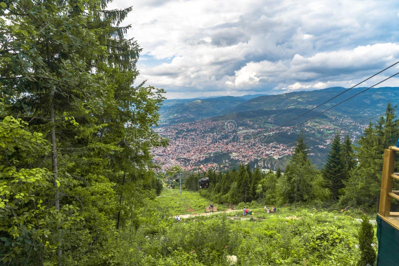 View of Landscape from Trebevic Stock Image - Image of panorama, high ...